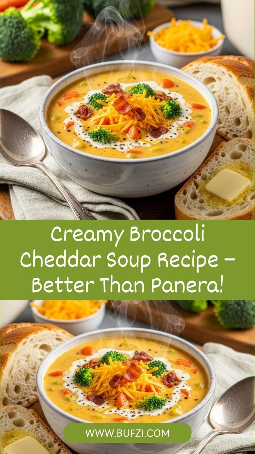 Creamy Broccoli Cheddar Soup Recipe – Better Than Panera!